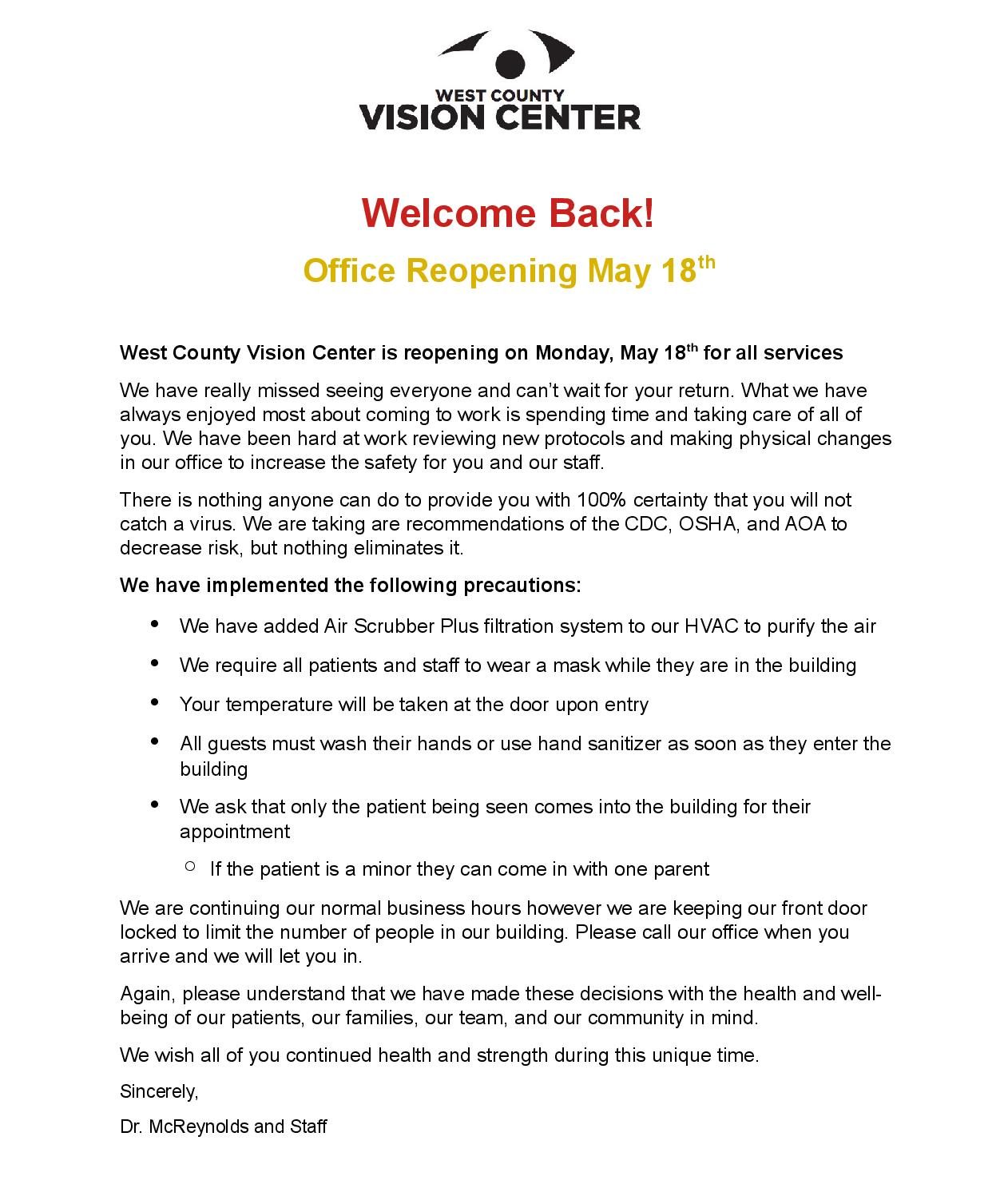 Home | West County Vision Center